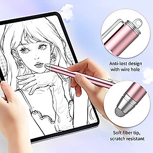 Stylus Pens for Touch Screens (6 Pack), High Sensitivity Fiber Tip Stylus Pen with Clip for Apple iPad, iPhone, Android, Tablets, Samsung, Galaxy