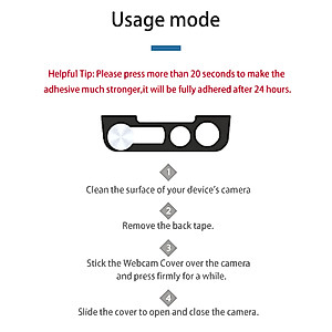 Webcam Cover Slide Compatible for Laptop, Desktop, PC, MacBook Pro, iMac, Mac Mini, iPad Pro Bundled with iPhone 13 Front Camera Cover Protect Privacy and Security But Not Affect Face Recognition