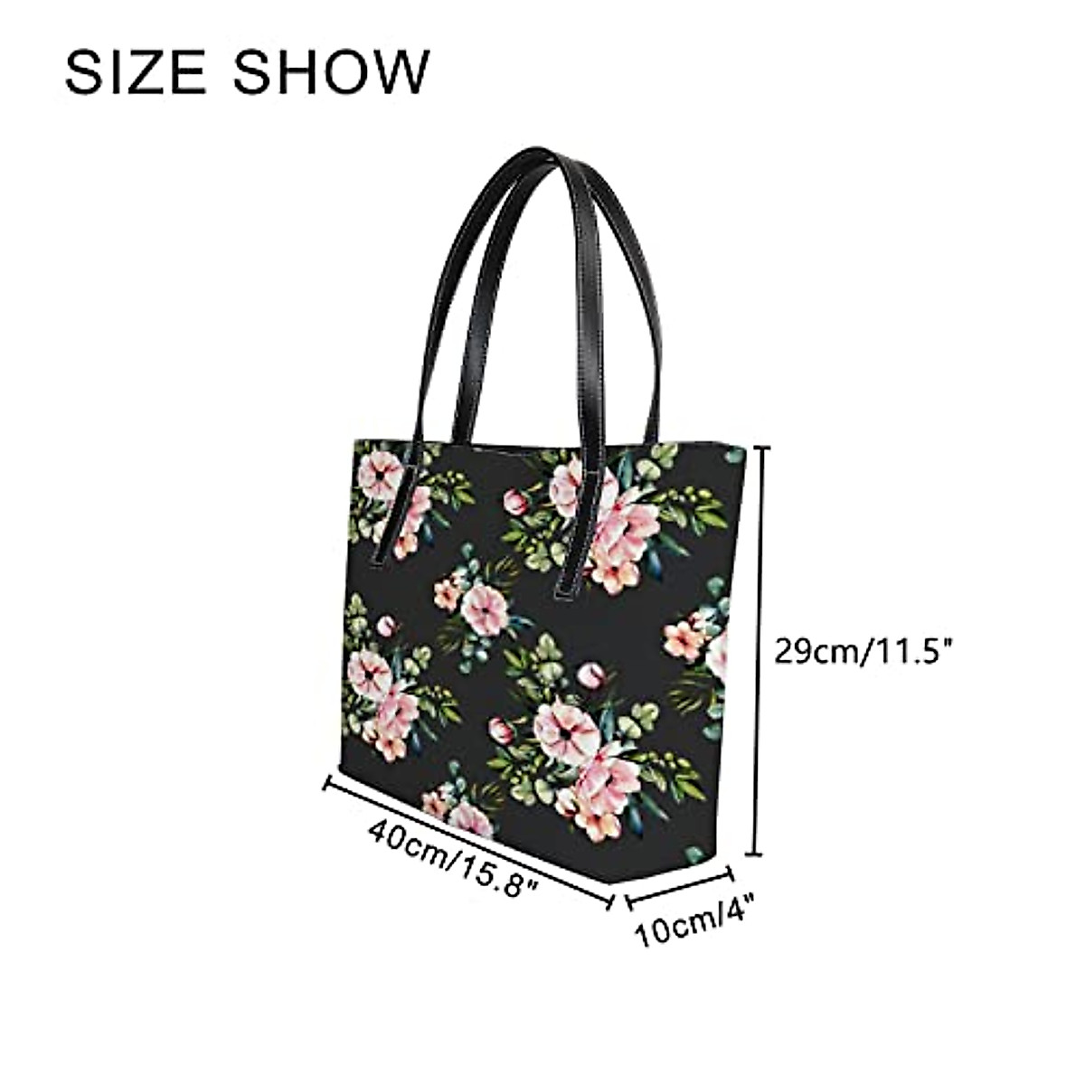 Fashion Tote Handbags Women's Soft Tote Shoulder Bag for Women Work Shopping Top Handle Satchel Bags, 15.8×4×15.4 inches,Flower Ball