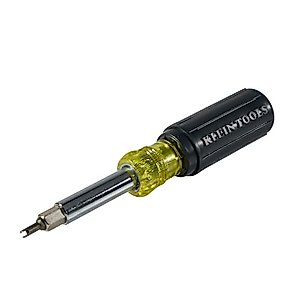 Klein Tools 80065 Schrader Driver Kit with Multi-Bit 11-in-1 Screwdriver / Nut Driver and 2-in-1 Nut Driver, Hex Head Slide Drive, 2-Piece