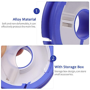 BESPORTBLE Fishing Line Bobbins Line Spool Box Fishing Line Storage Holder Fishing Snell Leader Rigs Foam Spool for Fly Fishing Tippet Holder Line Organizer Storage Accessories