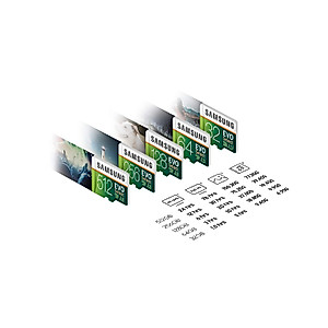 SAMSUNG: EVO Select 128GB MicroSDXC UHS-I U3 100MB/s Full HD & 4K UHD Memory Card with Adapter (MB-ME128HA)