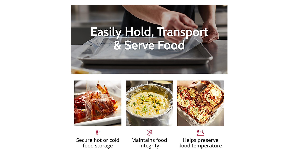 PanSaver Clear Buffet Pan Liners for Easy Clean Up