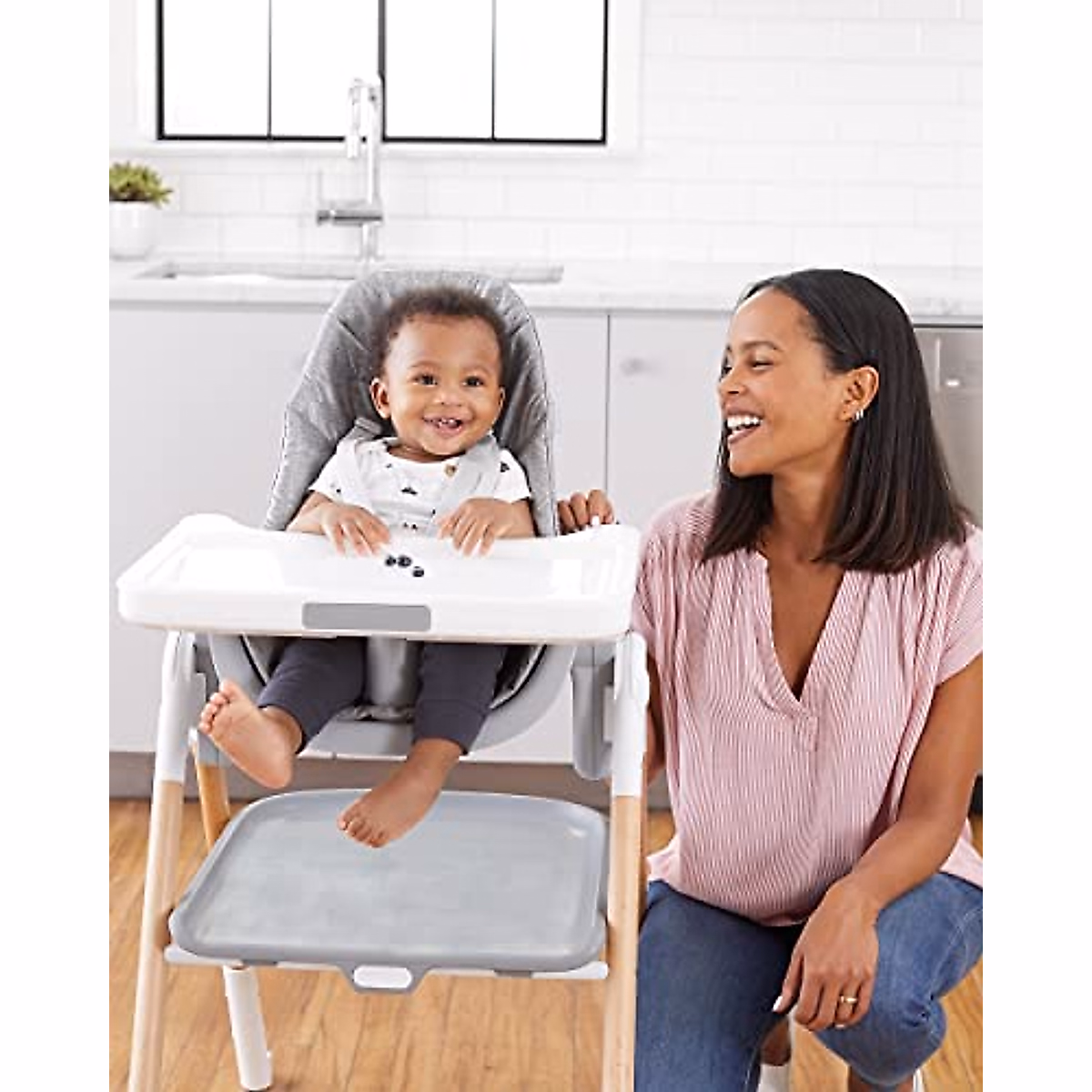 Skip Hop 2 in 1 High Chair, Convertible Sit-to-Step