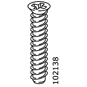 Spare Hardware Parts Desk, Bed Frame, Drawers, Sideboard, Dressing Table Screw (Replacement for IKEA Part #102138) (Pack of 12)