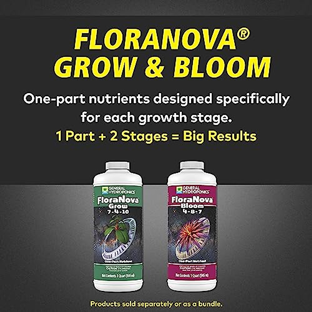 General Hydroponics FloraNova Bloom, One-Part Nutrient, 1 Quart