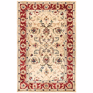 SAFAVIEH Classic Collection 6' x 9' Gold / Red CL398A Handmade Traditional Oriental Premium Wool Area Rug