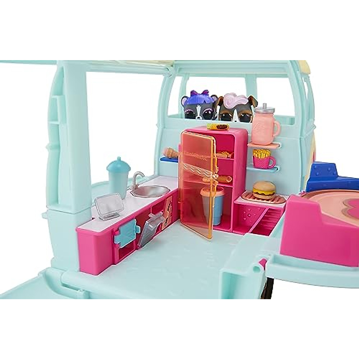 L.O.L. Surprise! 5-N-1 Grill & Groove Camper Fully-Furnished Playset with Multiple Surprises – Great Gift for Kids Ages 4+, Multicolor, 580645