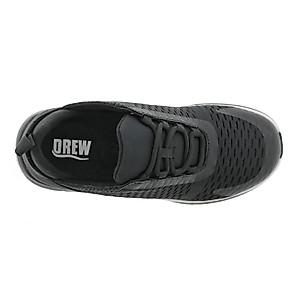 Drew Sprinter Womens Slip Resistant with Flexknit Sneaker, Black Combo,7 Medium (B)
