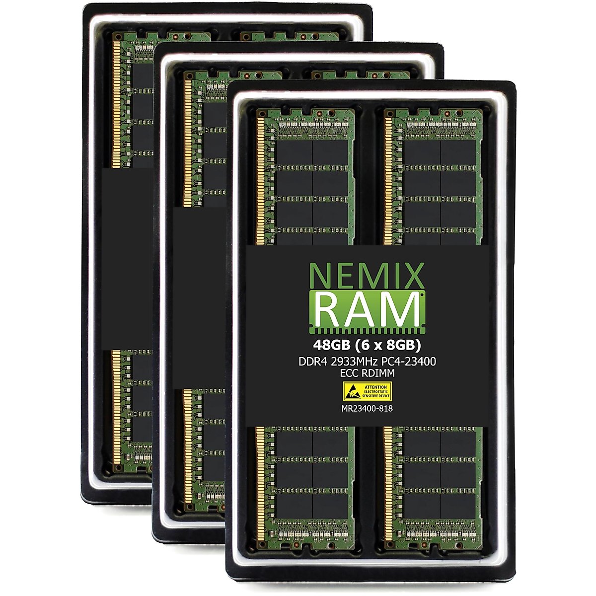 NEMIX RAM 48GB (6X8GB) DDR4 2933MHZ PC4-23400 1Rx8 1.2V 288-PIN ECC RDIMM Registered Server Memory KIT