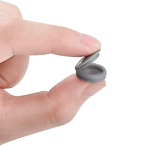 INCREWAY Screw Covers, 100pcs Gray Plastic Screw Cap Hinged Fold Over Caps Rubber Dust Washer Flip Tops with Storage Box (Gray)