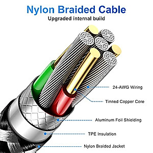 iPhone Charger 3Pack, [Apple MFi Certified] Lightning Cable 6/6/10FT iPhone Charger Cord Fast Charging Cable for iPhone 13 12 Pro Max Mini 11 Pro XS XR X 10 8 7 Plus 6s 6 SE 2020 iPad iPod
