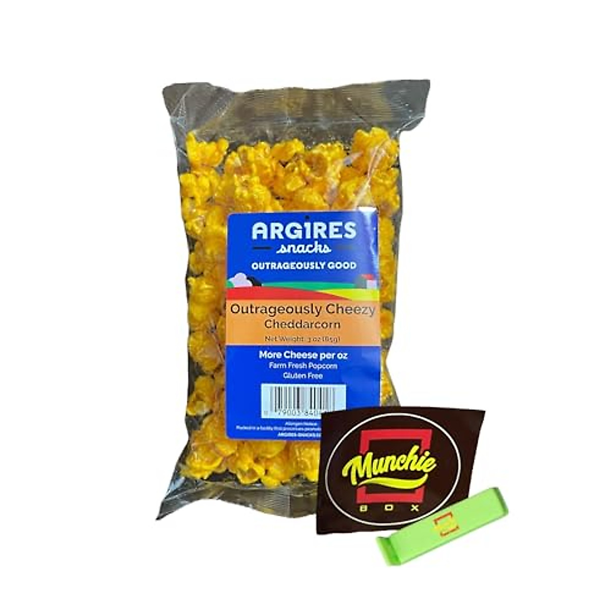 Argires Chicago 3 pack Gourmet Cheddar Cheese Popcorn 3 oz Bags - Chicago Snack House