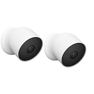 Google Nest Cam Outdoor or Indoor, Battery Wireless Camera - 2nd Gen (Two Cameras - Wire Free)