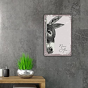 Funny Bathroom Donkey Quote Metal Tin Sign Wall Decor Retro Nice Bathroom Sign for Home Decor Gifts