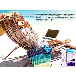 12 Pieces Squeeze Top Sunglasses Pouch Eyeglass Cases Eyeglass Holder Storage