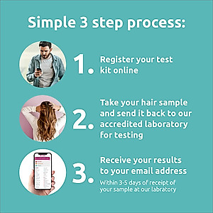 Basic Food Sensitivity Test by SSC, 400+ Items Tested | Hair Strand Food Intolerance Test Kit| Food & Drink Sensitivities, Intolerance Testing Kit for Adults