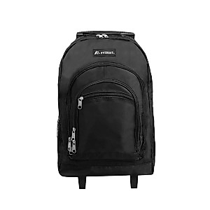 Everest Wheeled Backpack, Black, One Size