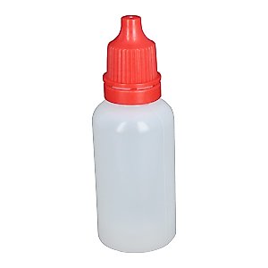 Bettomshin 5Pcs Wide Mouth Reagent Bottles, 60x26x8mm/2.36x1.02x0.31(LxODxID) 20ml PE Plastic Liquid Sealing Bottle, Cylinder Light Mouth Container Lab Sample Storage White Translucent with Red Cap