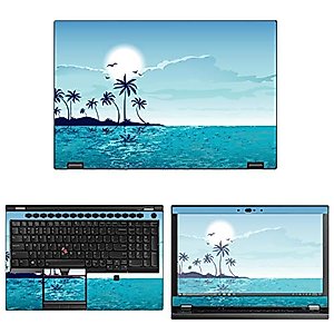 Decalrus - Protective Decal Beach Skin Sticker for Lenovo ThinkPad P53 (15.6" Screen) case Cover wrap LEthnkpd15_P53-96