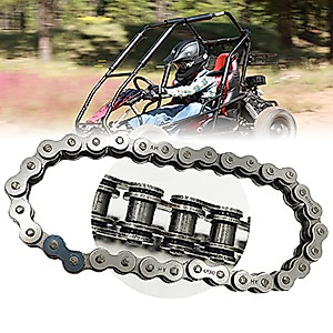 QYMOTO KT196 O-Ring Chain Go Kart Chain 420 RO-32 Link, Sealed Roller Chain for Coleman Powersports 196cc Go Kart Parts