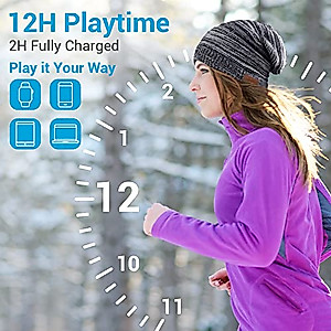 Bluetooth Beanie Hat Mens Gifts - Christmas Beanie Gift with Headphones for Men Women Teenage Boys Girls Kids Teen, Stocking Stuffers Cool Gadgets Winter Cap for Running Outdoor Sports Accessories