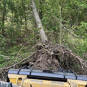 Titan Attachments Extreme Duty Stump Bucket Tree Spade Scoop Digger, Universal Skid Steer Quick Tach, HD Serrated Leading Edge, Ideal for Ripping Roots & Removing Tree Stumps