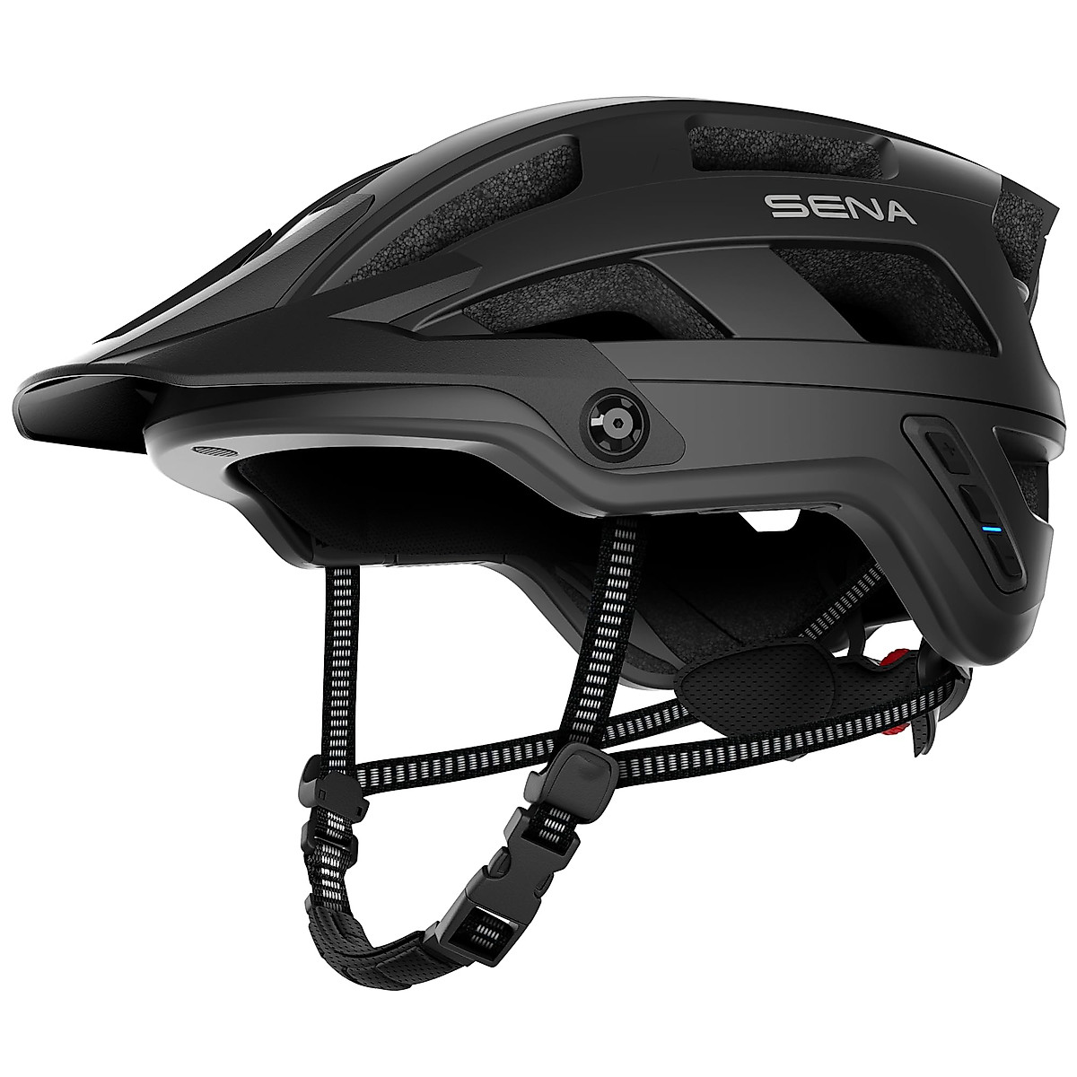 Sena Smart Communications Mountain Bike Helmets - M1 / M1 EVO (M1, Matte Black, Medium)
