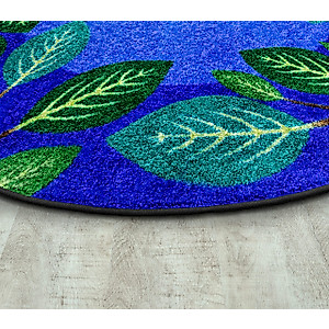 Joy Carpets Breezy Branches Area Rug in Color Multi, 7'8" x 10'9" Oval