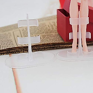 SaiDian 5 Pcs Doll Stands for Display Holder Doll Accessories for Barbie Dolls Support Leg Holder Accessory Fit for 11 Inches Doll