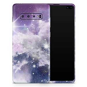 DesignSkinz Sparkly Space Protective Vinyl Decal Wrap Skin Cover Compatible with The Samsung Galaxy S20 (Screen Trim & Back Glass Skin)