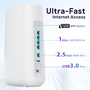 Dynalink WiFi 6 AX3600 Router (DL-WRX36), Dual Band, 8-Stream , Wireless Speed Up to 3.6Gbps, MU-MIMO, 2.5G WAN & 4 Gigabit LAN Ports, for Home & Gaming (1 Pack)