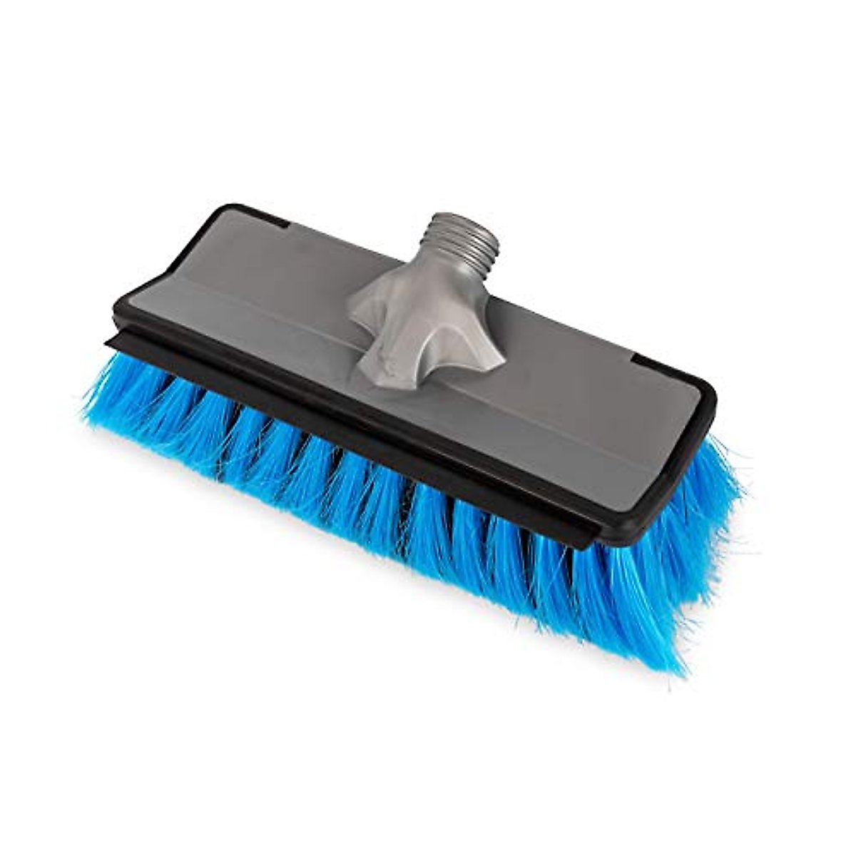 Camco RV Flow-Through Wash Brush | Features an Adjustable Handle, a Standard Garden Hose Connection, and an On/Off Button to Control Water Flow (43633)