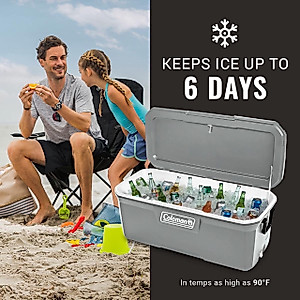 Coleman Classic Series Insulated Portable Cooler, Leak-Resistant Outdoor Hard Cooler Keeps Ice up to 5 Days, 150-Quart