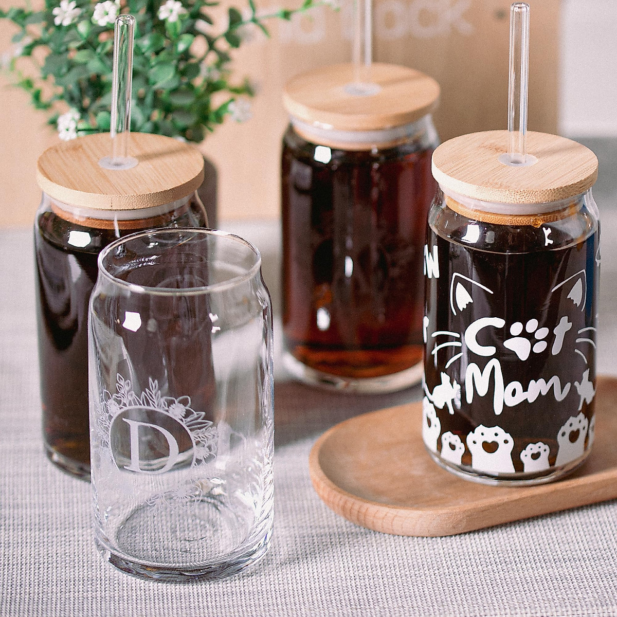 16 Ounce Can Tumbler Glasses,Gifts For Cat Lovers, Cat Owners, Cat Mama, Cat Mom, Fur Mama - Cat Mom Gifts For Women - Cute Funny Gifts For Women, Best Friend, Girlfriend