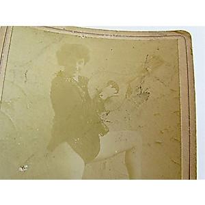 VICTORIAN antique CABINET PHOTO ACTRESS ALLIE VIVIAN w/MANDOLIN by NEWSBOY