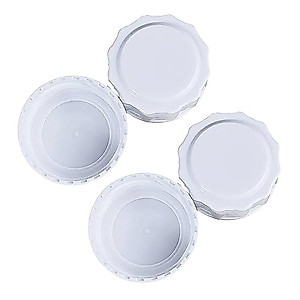 Baby Bottle Lid Screw Lids Aka Travel Caps with Rewritable Sealing Disc Compatible with Avent Wide Mouth Bottles Baby Bottle Lid Cap Replace Natural Bottle Sealing Ring and Sealing Disc (4pcs)