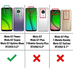 PUSHIMEI Moto G7 Power/Supra/Optimo Maxx Case, Soft TPU Crystal Clear Anti-Shock Protective Cover