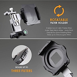 Ztylus Cinema Mount Smartphone GND Filter Kit with Phone Clip for iPhone, Samsung (S: Cinema Mount Rig + GND Filter)