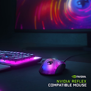 ROCCAT Kone XP PC Gaming Mouse with 3D AIMO RGB Lighting, 19K DPI Optical Sensor, 4D Krystal Scroll Wheel, Multi-Button Design, Wired Computer Mouse – Black