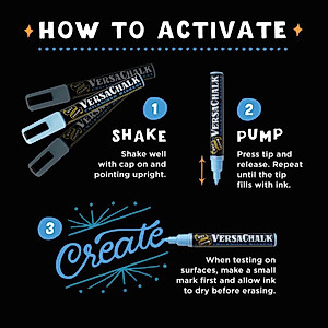 VersaChalk Washable Wine Glass Pens 6 Vibrant Erasable Colors to Write on Party Cups, Drink Glasses, Beer Mugs, Clear Plastic Jars, Windows, and Mirrors