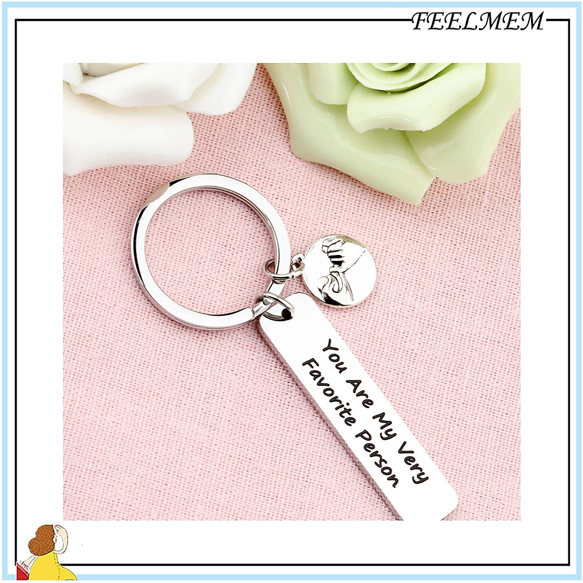 FEELMEM Friendship Jewelry You Are My Very Favorite Person Keychain Valentine's Day Gift Lover Gift Bestie Gift (You Are-ky)