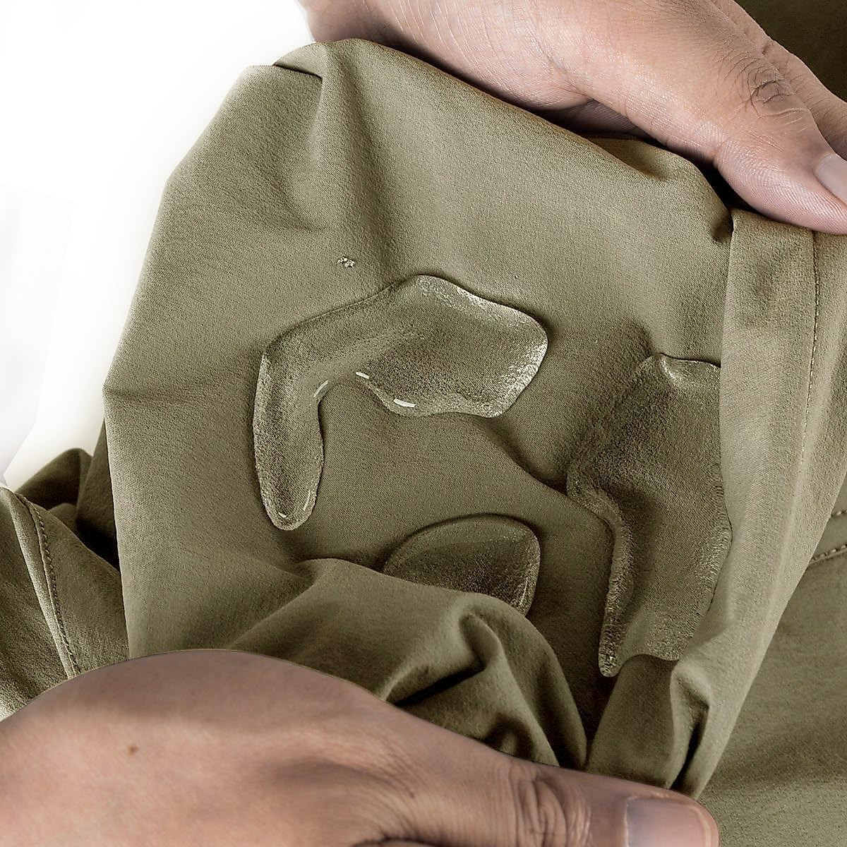 FREE SOLDIER Men's Outdoor Cargo Hiking Pants with Belt Lightweight Waterproof Quick Dry Tactical Pants Nylon Spandex (Mud 34W/30L)