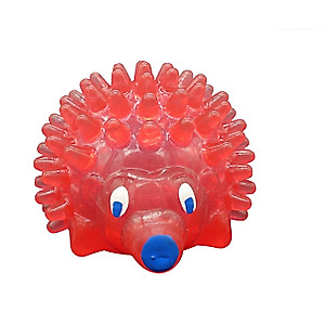 TPR Hedgehog Design Dog Treat Dispenser (red)