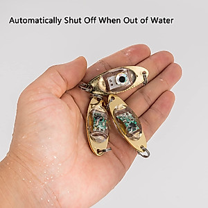 Dr.Fish LED Fishing Lures Kit Deep Drop Fishing Lights LED Fishing Spoons Underwater Flasher Diamond Lights Trolling Lures Halibut Rig Blue