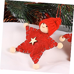 BESPORTBLE 1 Pair Plush Doll Christmas Tree Decorations Christmas Decorations Santa Claud Doll Pendant Christmas Ball Ornaments Xmas Hanging Christmas Felt Ornament Christmas Pendants Log
