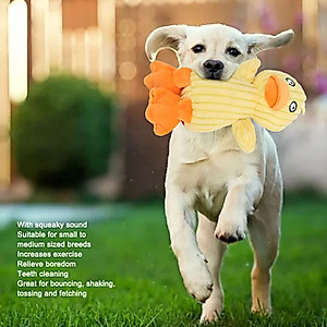 Zerodis Plush Dog Duck Toy, Cute Little Yellow Duck Relieves Boredom Puppy Toy Squeaky for Small Medium Dogs