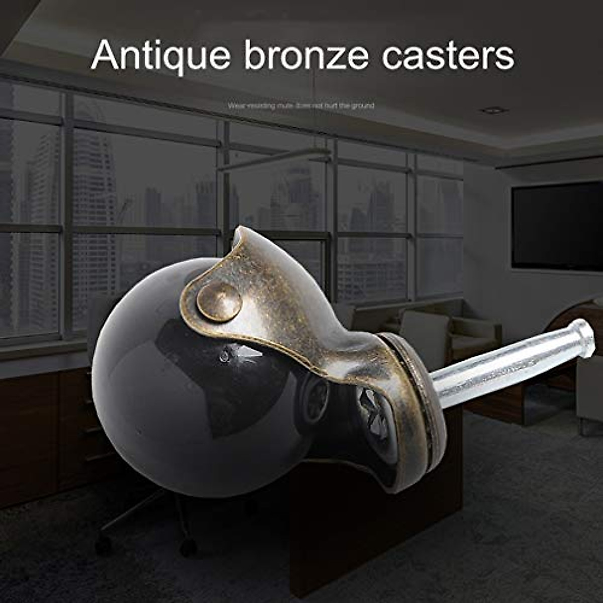 Caster Wheels， Antique Furniture Casters,Oil Rubbed Bronze,Silent,Insertion Rod Installation M8x38mm,for Sofa,Chair,Coffee Table,Retro Furniture (4 pcs) (Color : 5 Pcs)