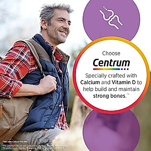 Centrum Silver Men's 50+ Multivitamin with Vitamin D3, B-Vitamins, Zinc for Memory and Cognition - 200 Tablets