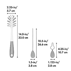 OXO Tot Water Bottle and Straw Cup Cleaning Set Brush Set - Gray